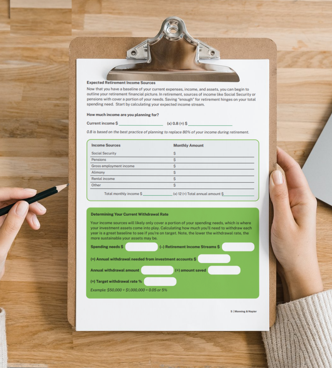 Retirement Readiness Worksheet | Manning & Napier